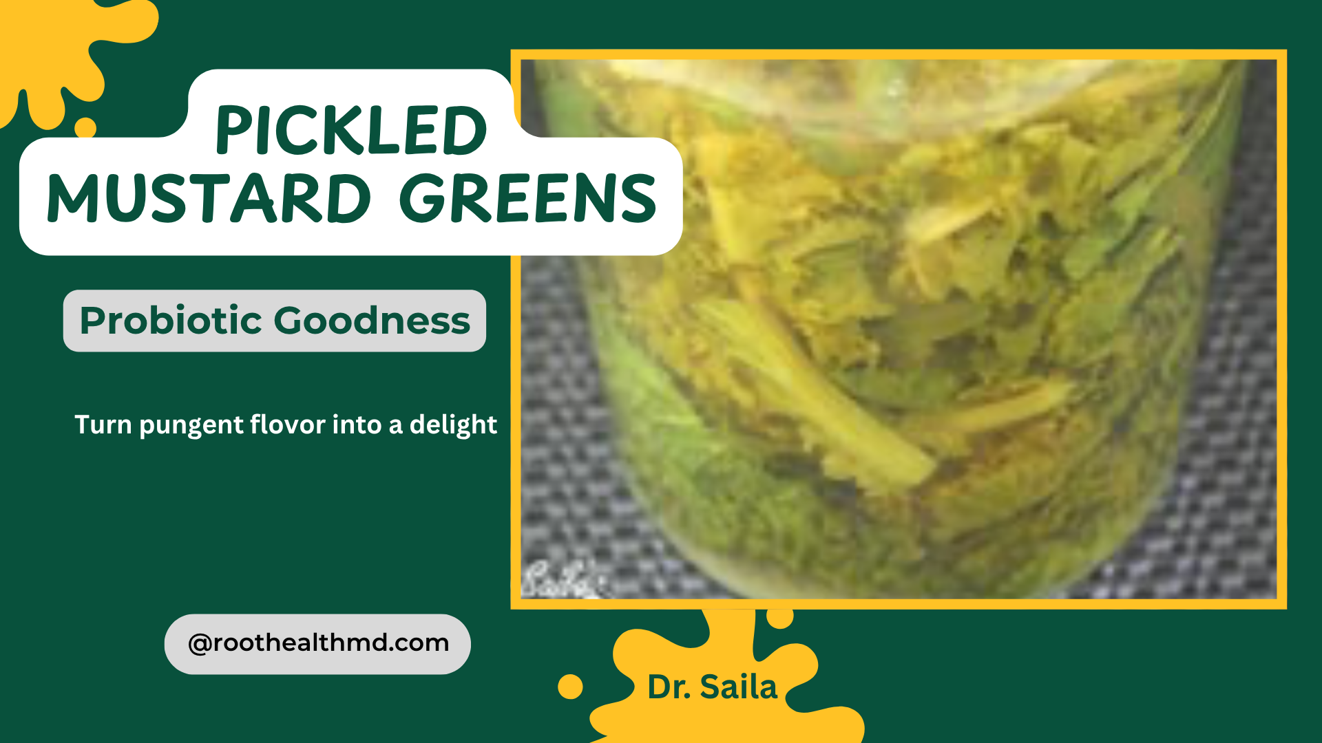 Pickled Mustard greens - RootHealthMD Blog