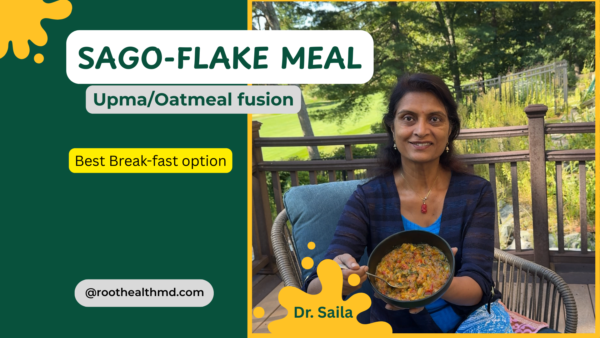 Sago Flakes Meal (Upma–Oatmeal Fusion) - RootHealthMD Blog